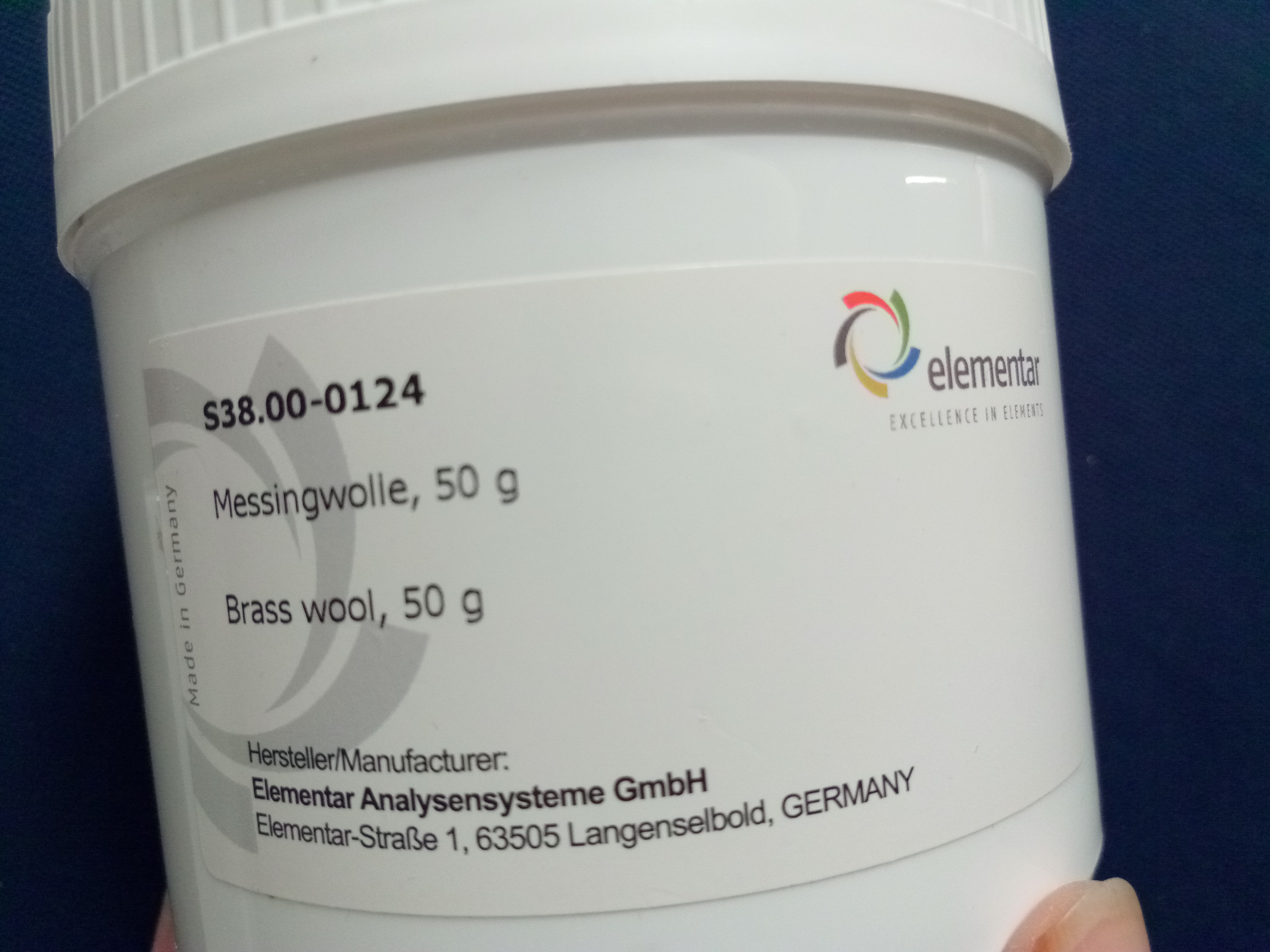 卤素吸收剂,铜毛,铜线,38.00-0124 ,德国元素elementar